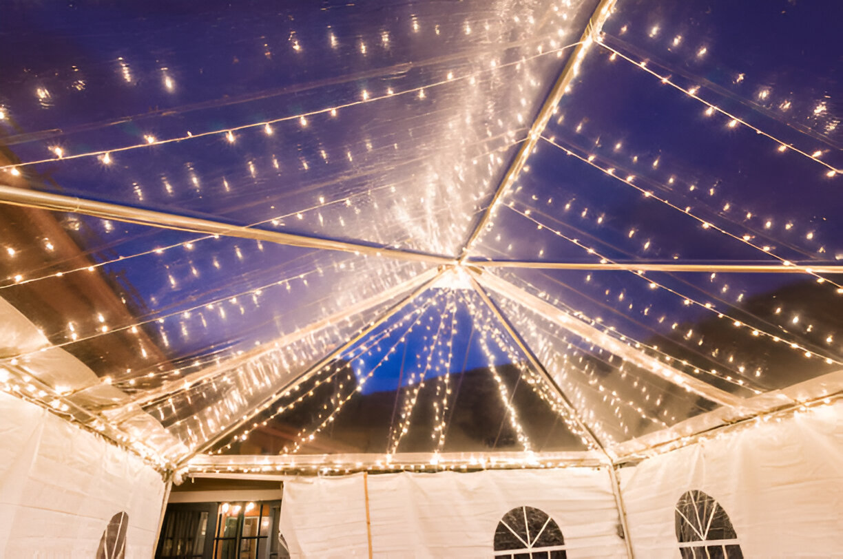 Clear Top Tent Rentals with Lighting for Stunning Ambiance - Rentastic ...